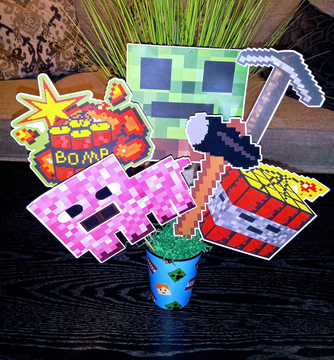 Minecraft Birthday Centerpiece - Etsy