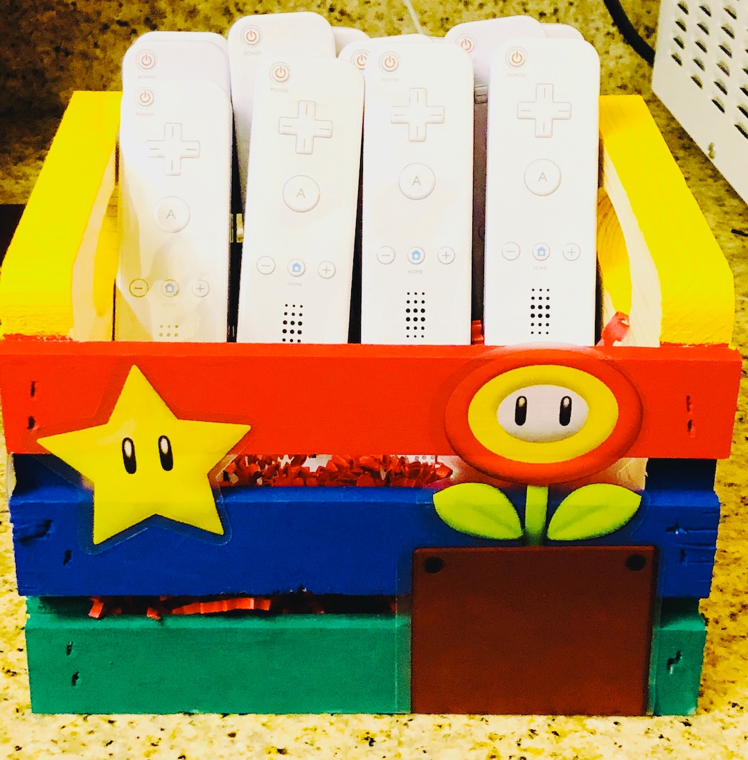 Super Mario Decorated Crate - Etsy