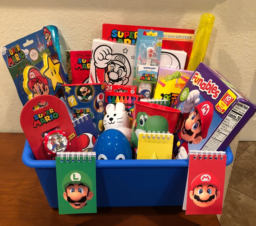 Super Mario Easter Basket 14 Items - Etsy