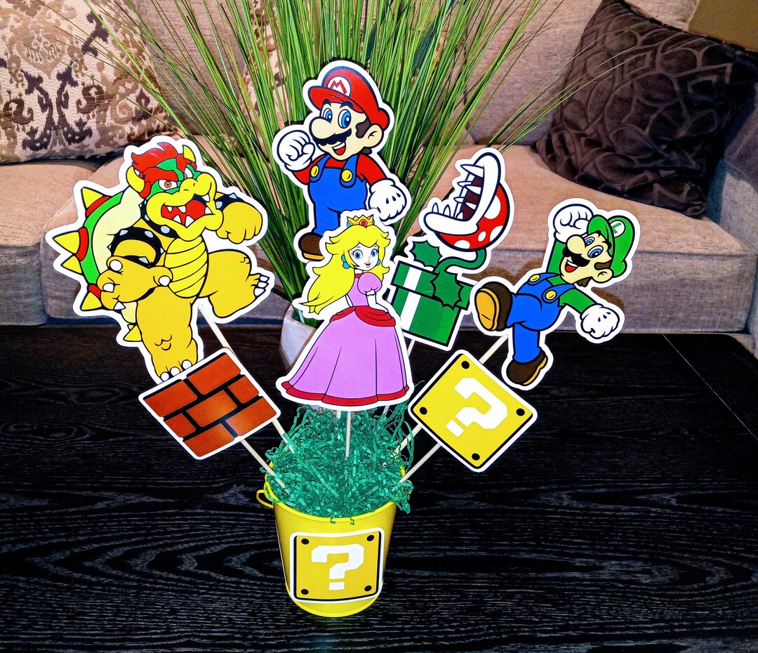 Super Mario Birthday Centerpiece - Etsy