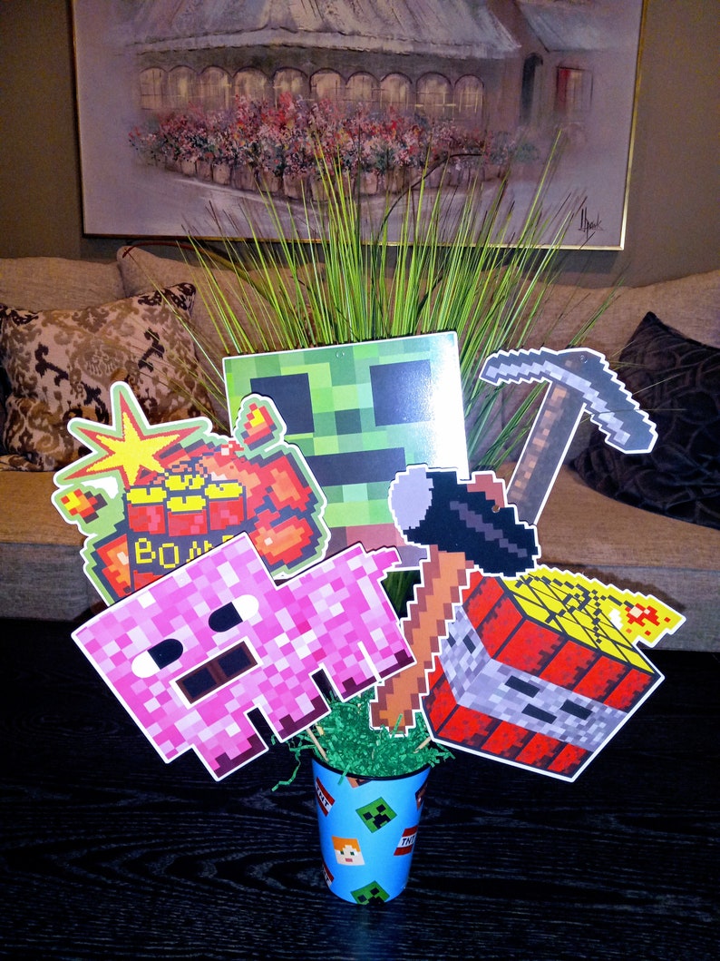 Minecraft Birthday Centerpiece - Etsy