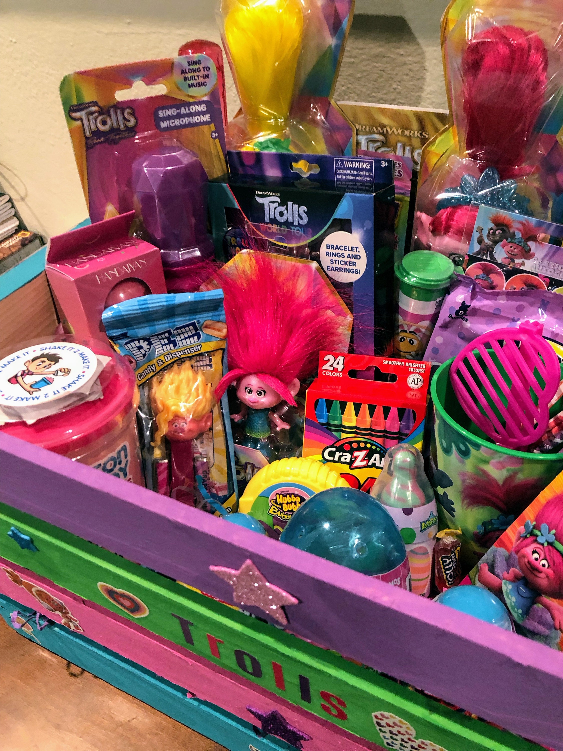 TROLLS GIFT BASKET - Etsy