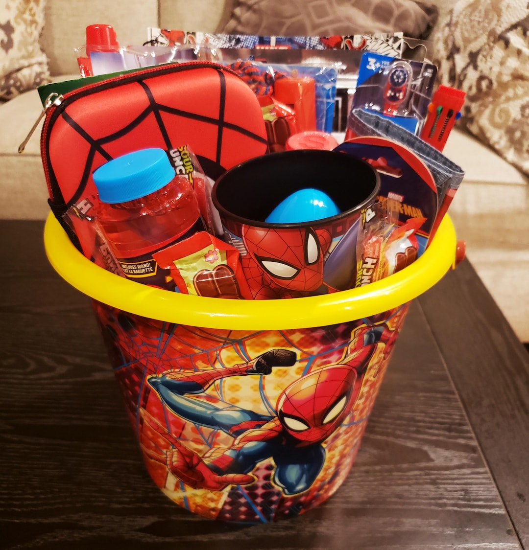 Handmade Spider-man Gift Pail: Toys, Books, Stationery Set - Etsy