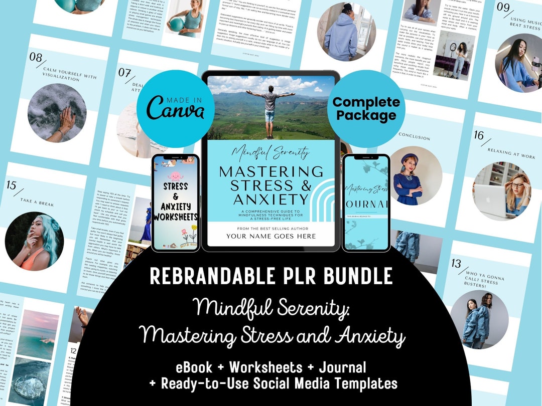 Stress Anxiety PLR Bundle Done for You Ebook for Stress Relief ...