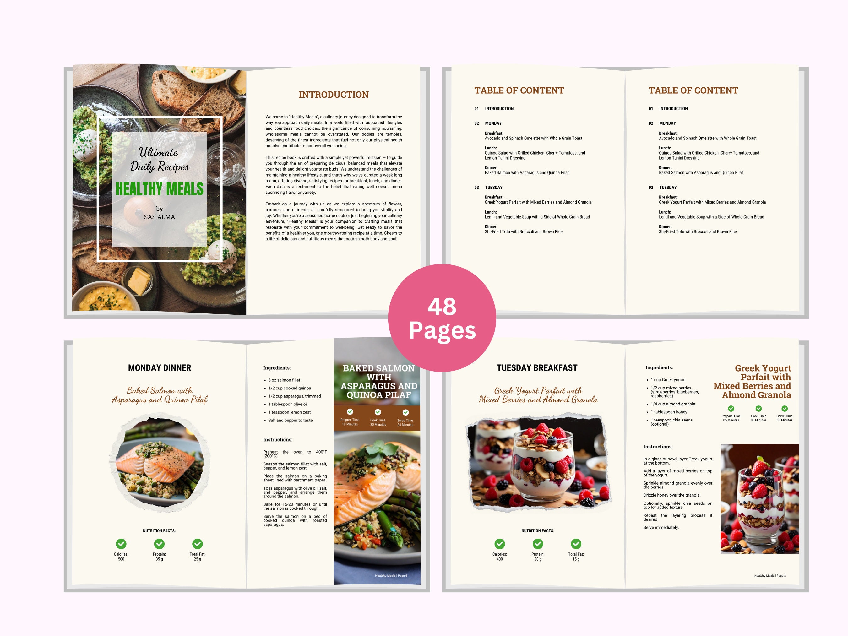 Daily Recipes for Healthy Meals, Done-for-you PLR Ebook, Easy Recipes ...