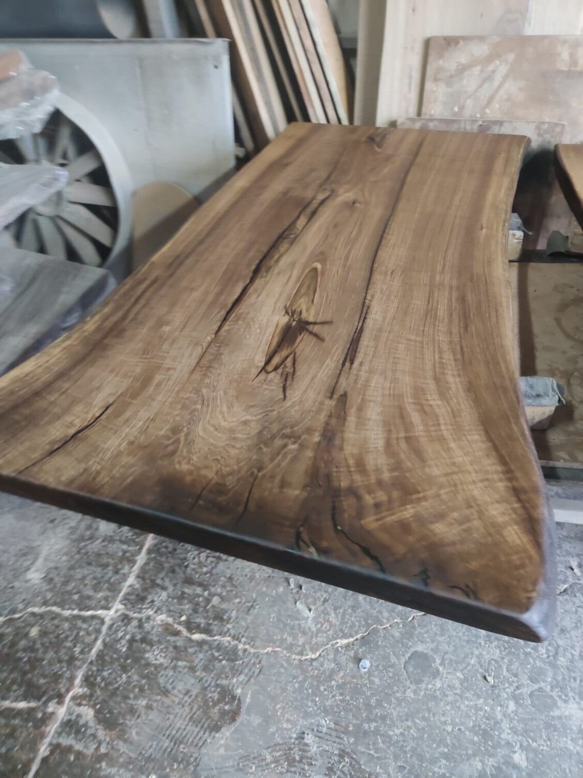 Walnut Wood Dining Table Solid Wood Dining Table Live Edge Natural ...