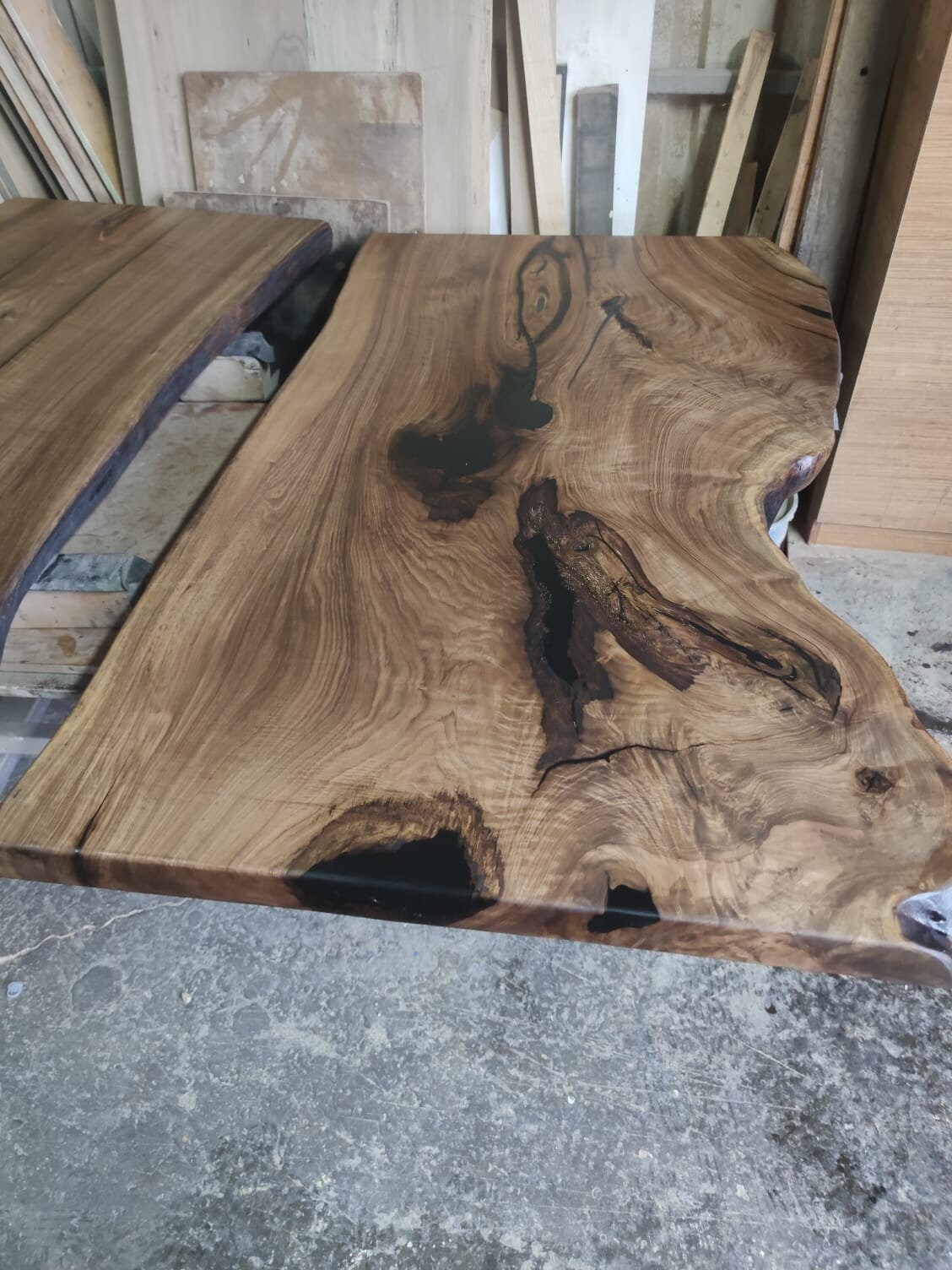 Walnut Wood Dining Table Solid Wood Dining Table Live Edge Natural ...