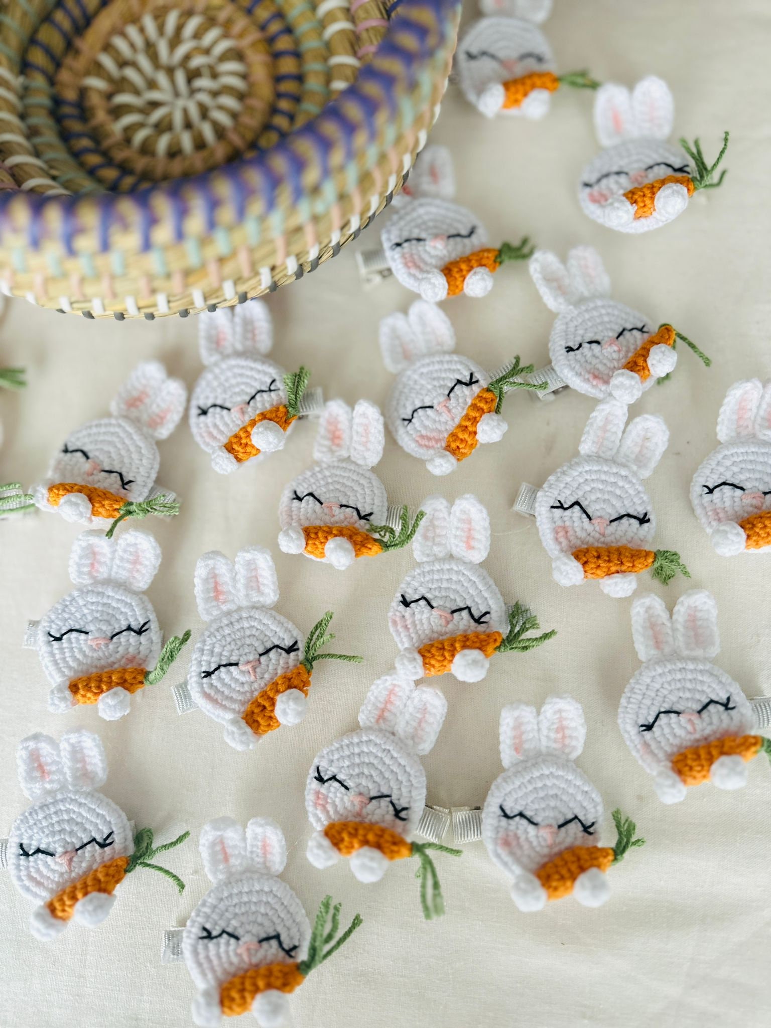 Cute Rabbit Hair Claw Clips, Crochet Animal Hair Clips, Animal Jewerly ...