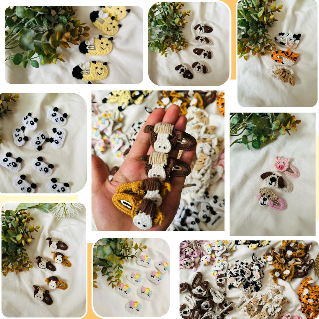 Animal Hair Accessories, Animal Hair Clips; Dog, Bear, Pig, Horse, Cat ...