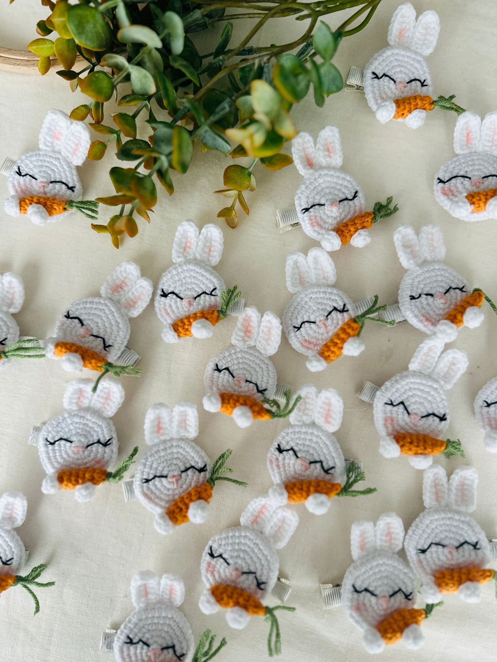 Cute Rabbit Hair Claw Clips, Crochet Animal Hair Clips, Animal Jewerly ...
