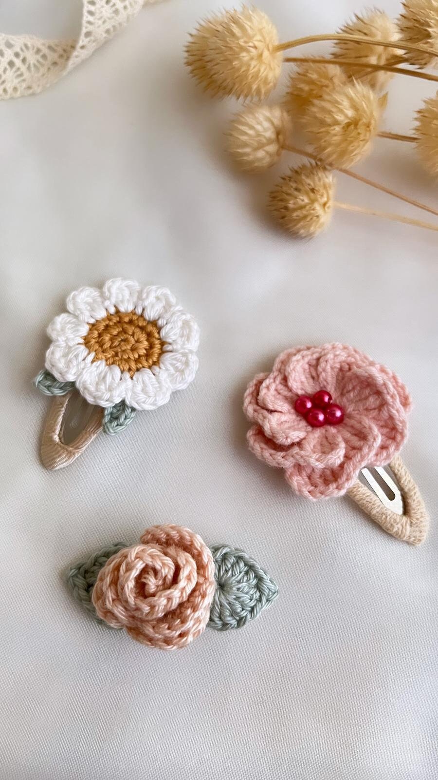 Magnolia Snap Hair Clips, Toddler Hair Rose Clips, Kid's Hair Clips ...