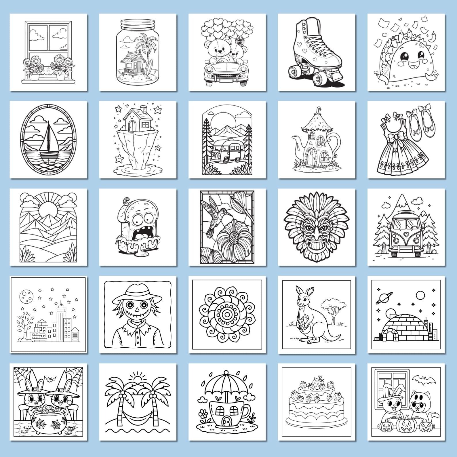 3000+ Coloring Pages Mega Bundle, Coloring Book Bundle, Girl Moments ...