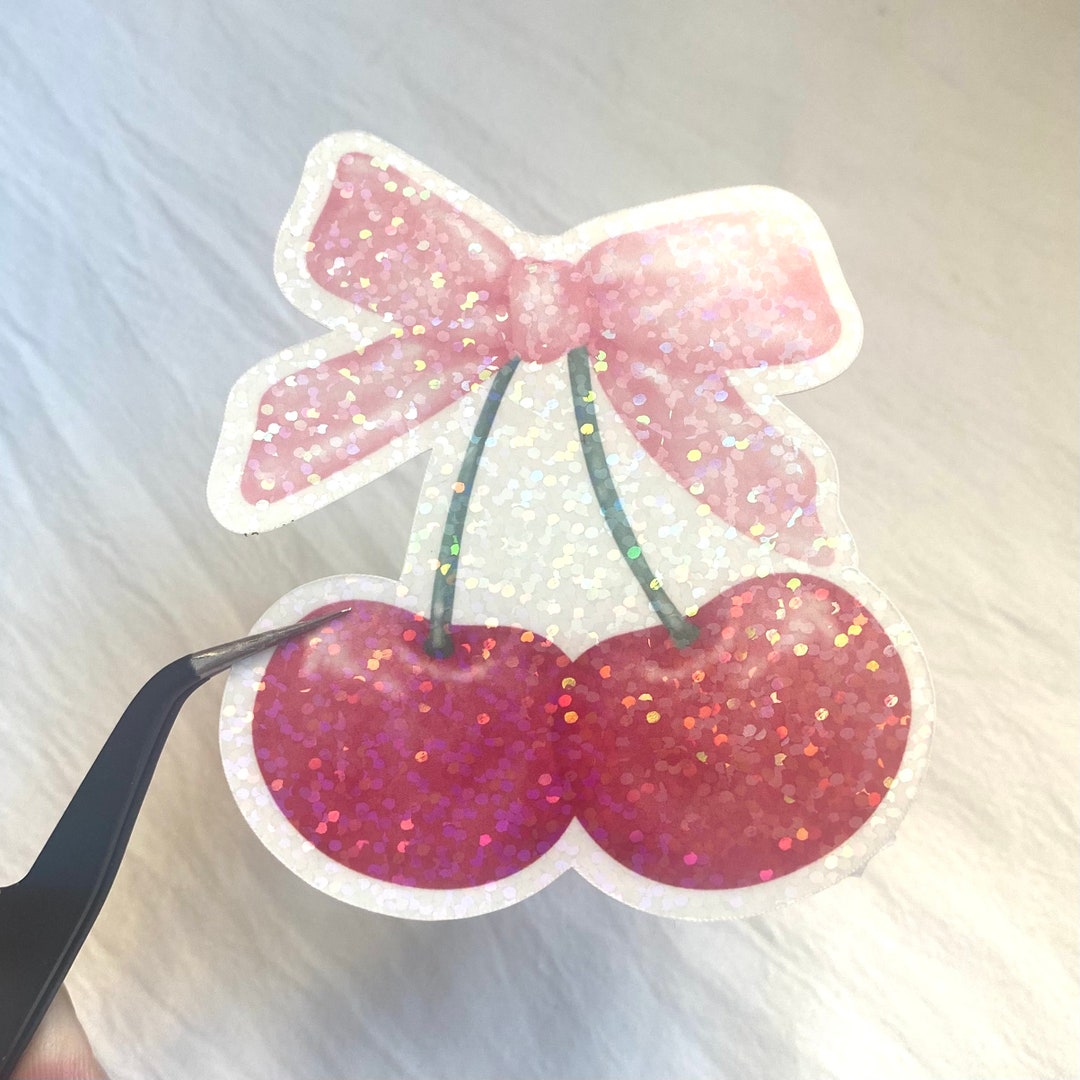 Holographic Cherry Sticker, Planner Stickers, Laptop Stickers - Etsy