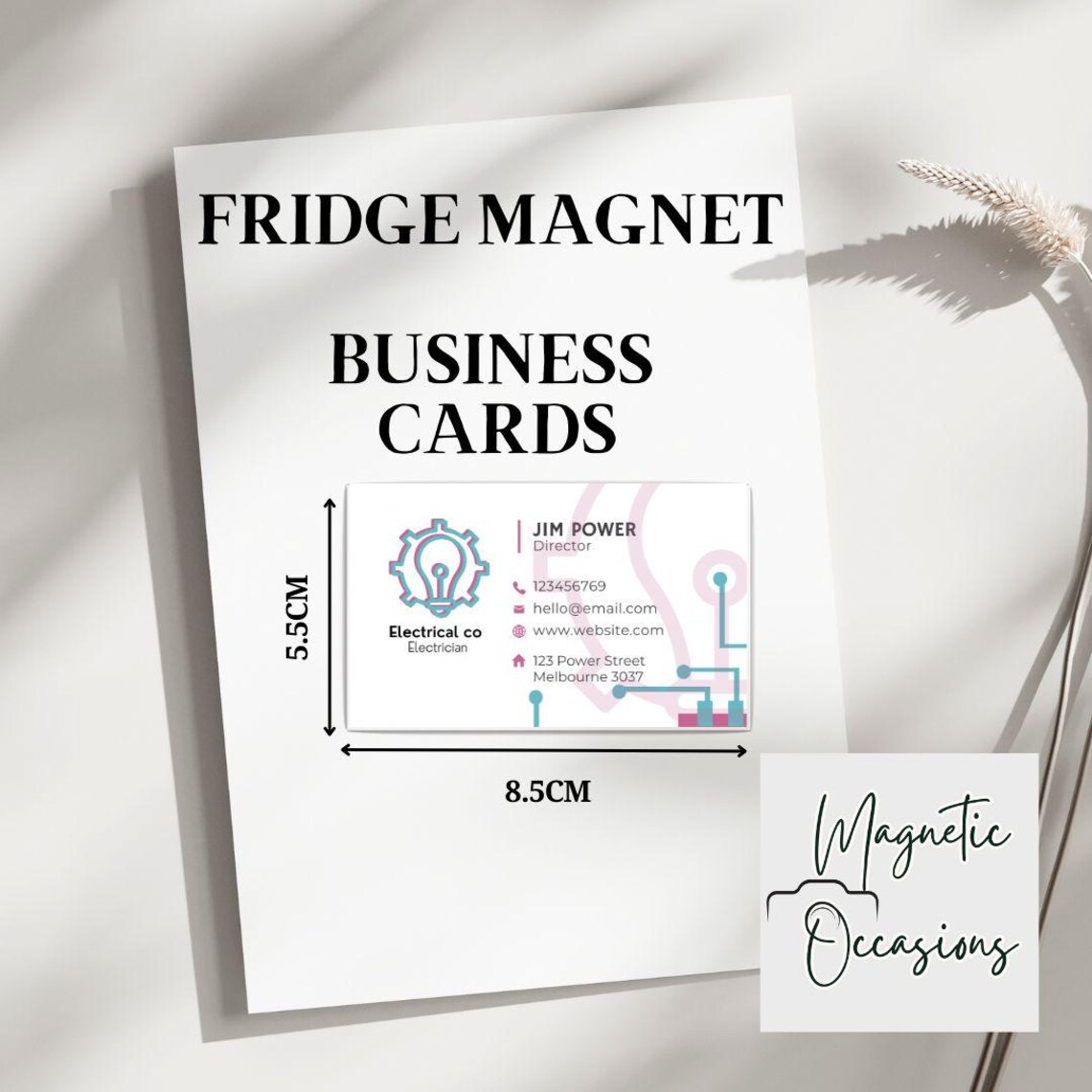 Photo Fridge Business Cards Magnets Keepsake Gifts Personalised Magnets ...