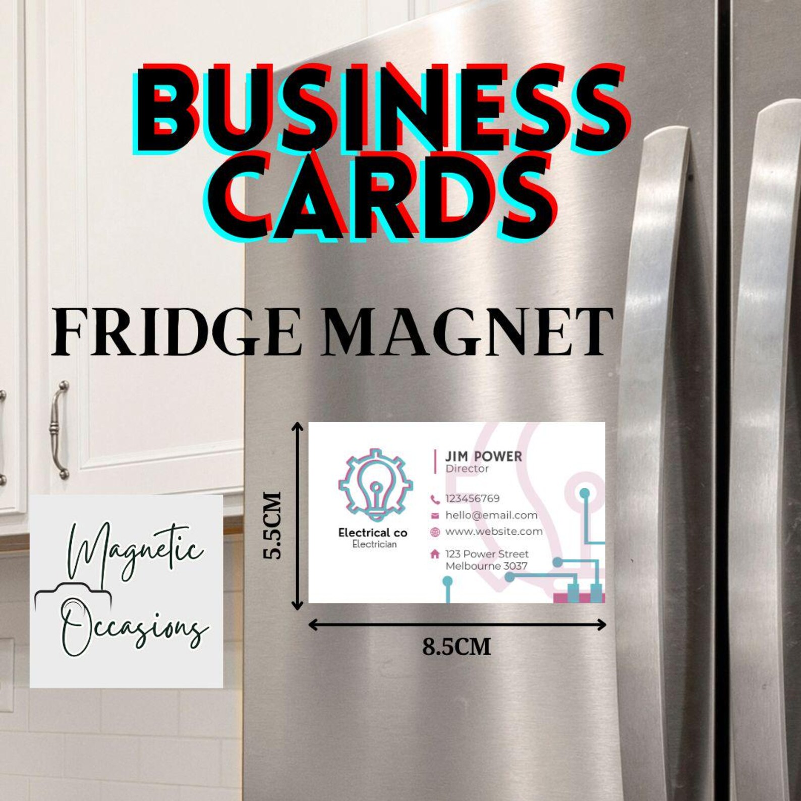 Photo Fridge Business Cards Magnets Keepsake Gifts Personalised Magnets ...
