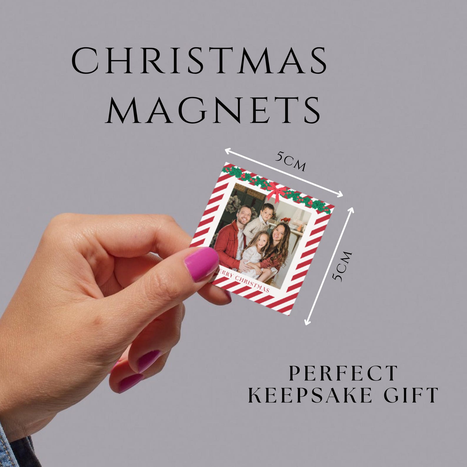 Photo Fridge Christmas Magnets Personalised Magnets Personalized Gift ...