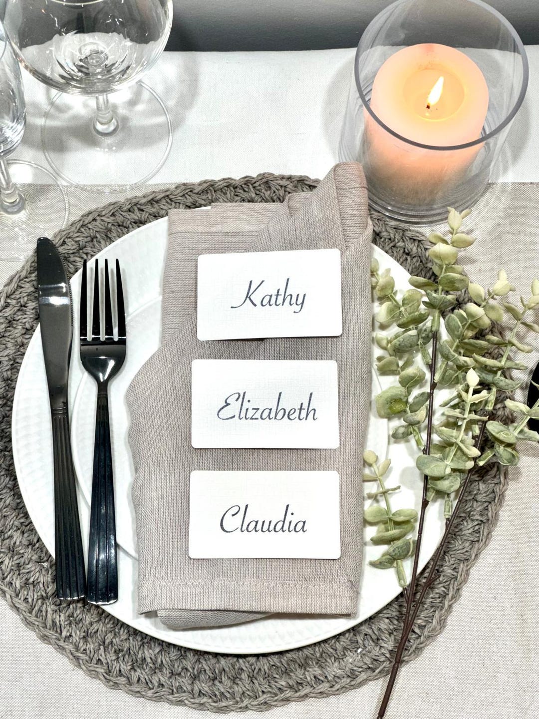 Printed Place Cards for Wedding, Place Cards for Reception Guests ...
