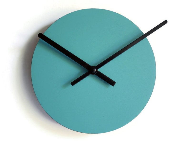 Stylish Small Round Clock and Petite Modern Timepiece Sleek Minimalist ...
