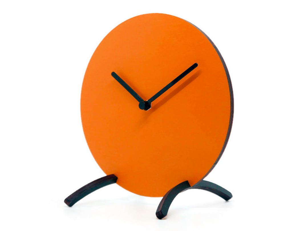 Sleek Laser-cut Clock Wooden Desktop Timepiece With Tabletop Minimalist ...