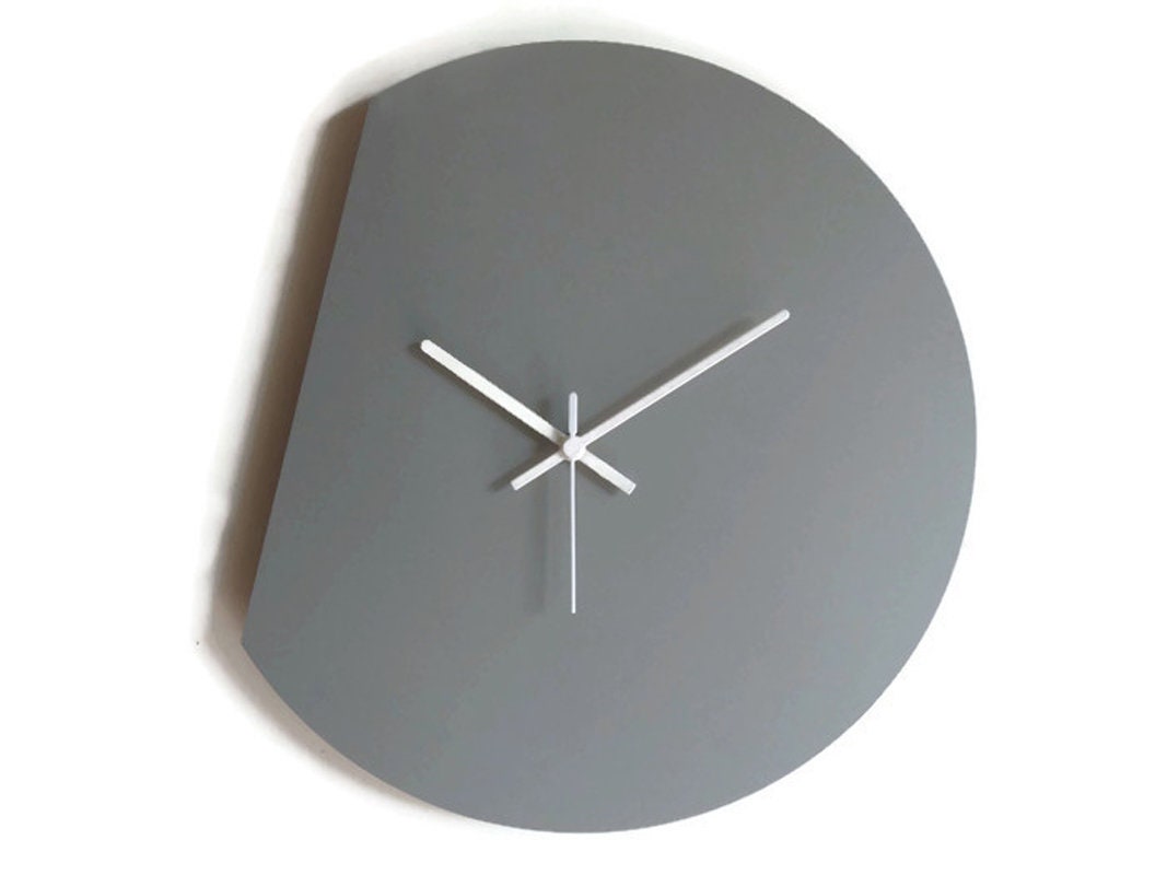 Large Laser Cut Wood Light Walnut Wall Clock for Bedroom, Minimalist ...