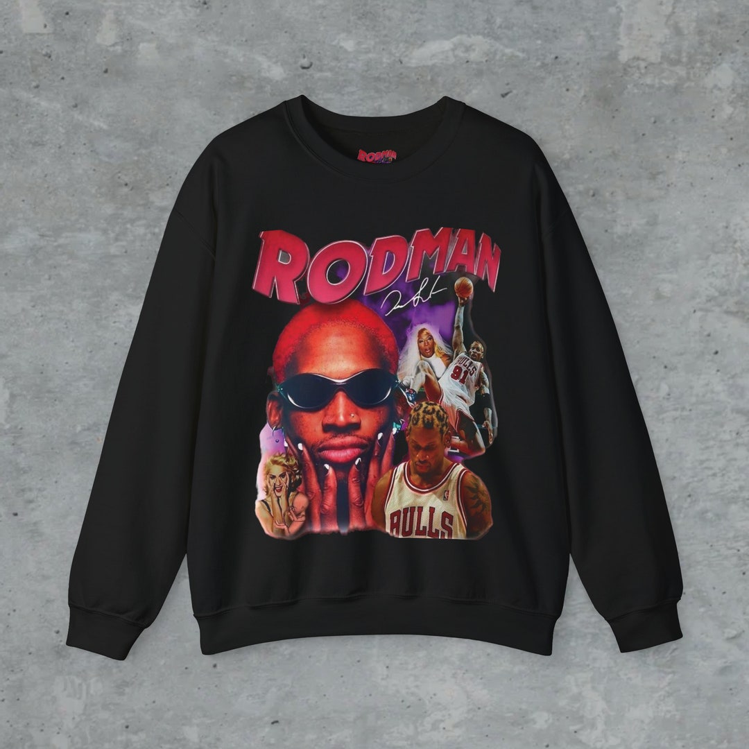 Dennis Rodman Zig Zag Red Hair Rodzilla Hollywood 90's Vintage Design ...
