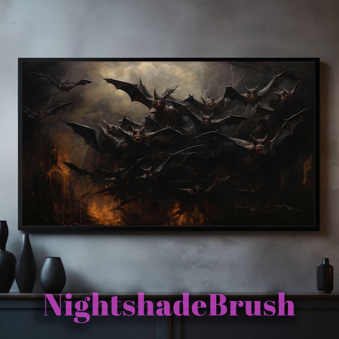 Gothic Bats Frame TV Art Digital Download Nocturnal Wildlife TV ...