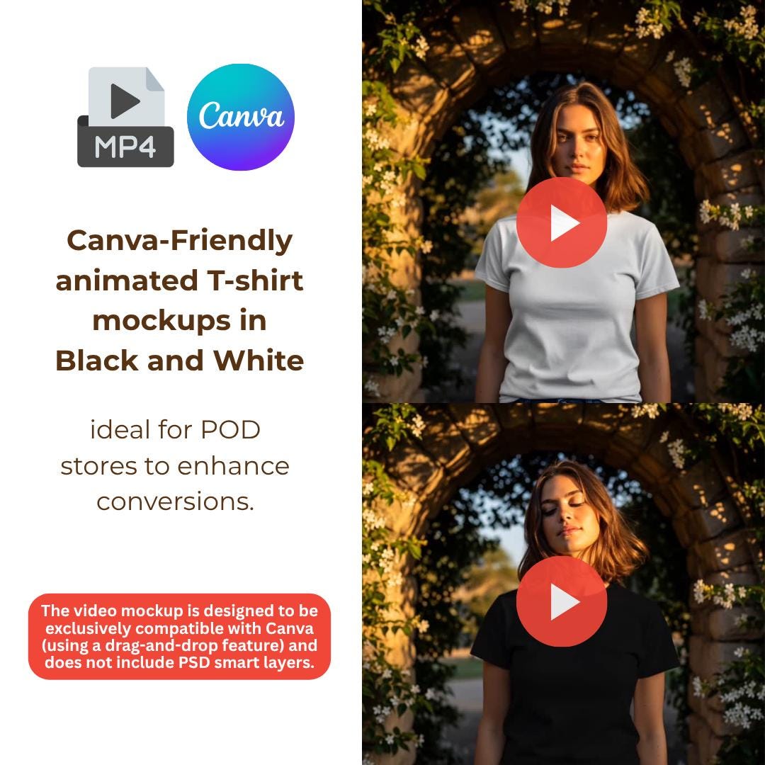 Animated Gildan 5000 Tshirt Mockup Bundle: MP4 Video, PSD, PNG, JPG ...