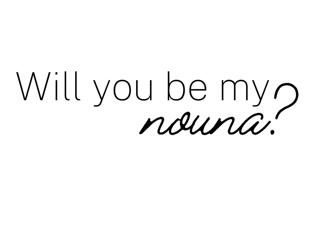 Will You Be My Nouna Greek Godparent Proposal Card - Etsy