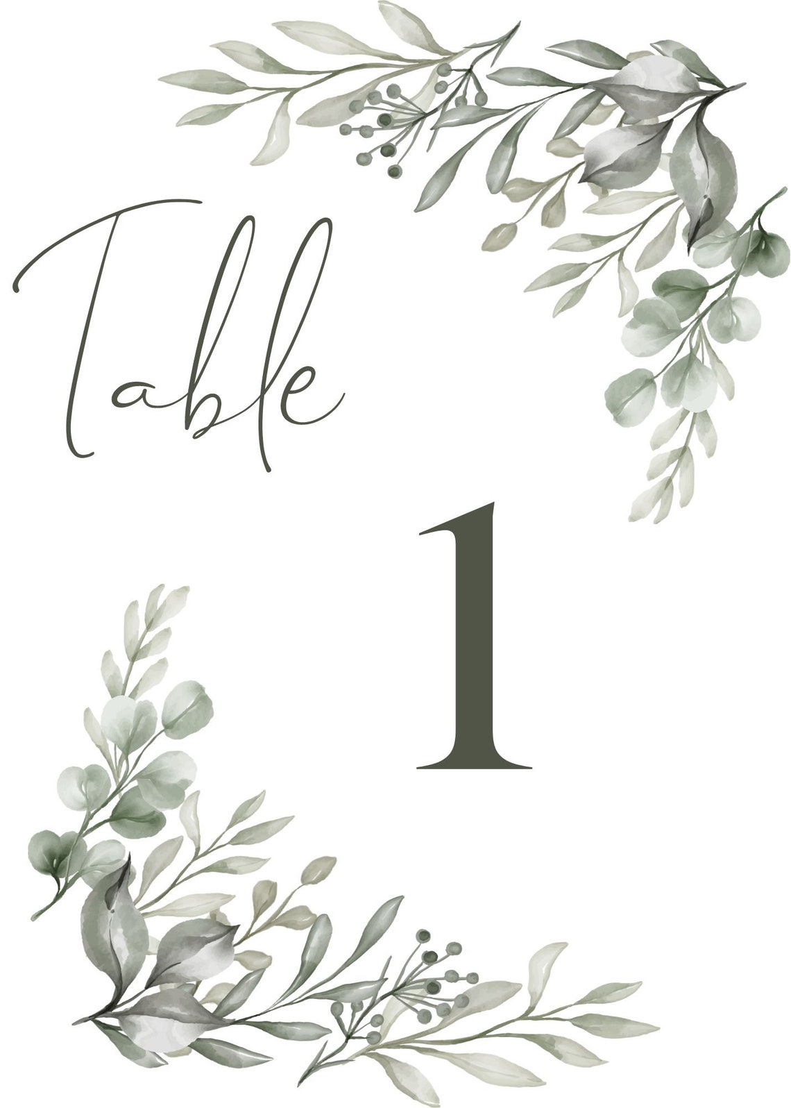 Enchanting Emerald Blooms Table Numbers Set - Etsy
