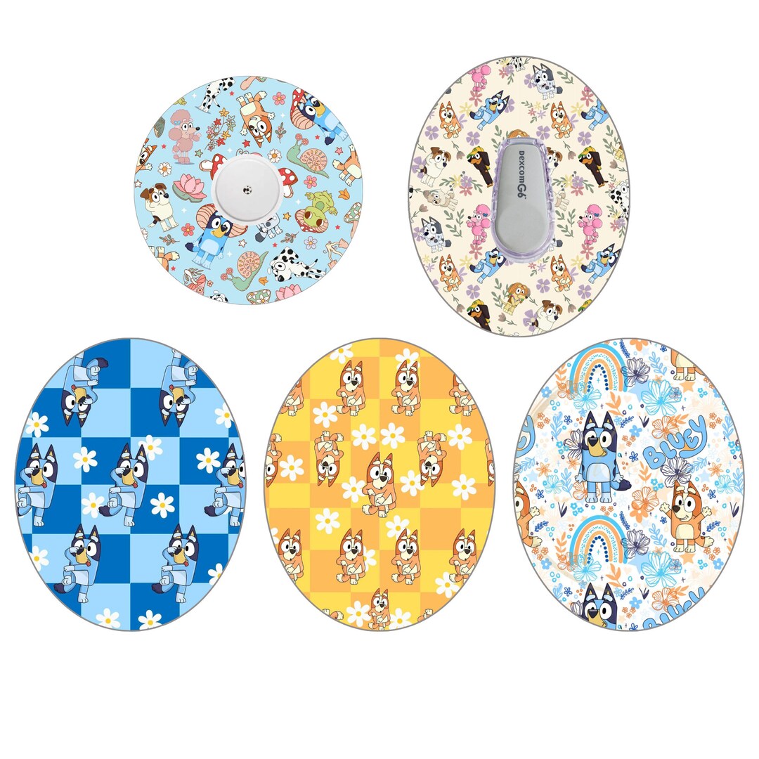 Bluey CGM Adhesive Patch / Diabetes Patch / Kids Diabetes Patch / Kids ...