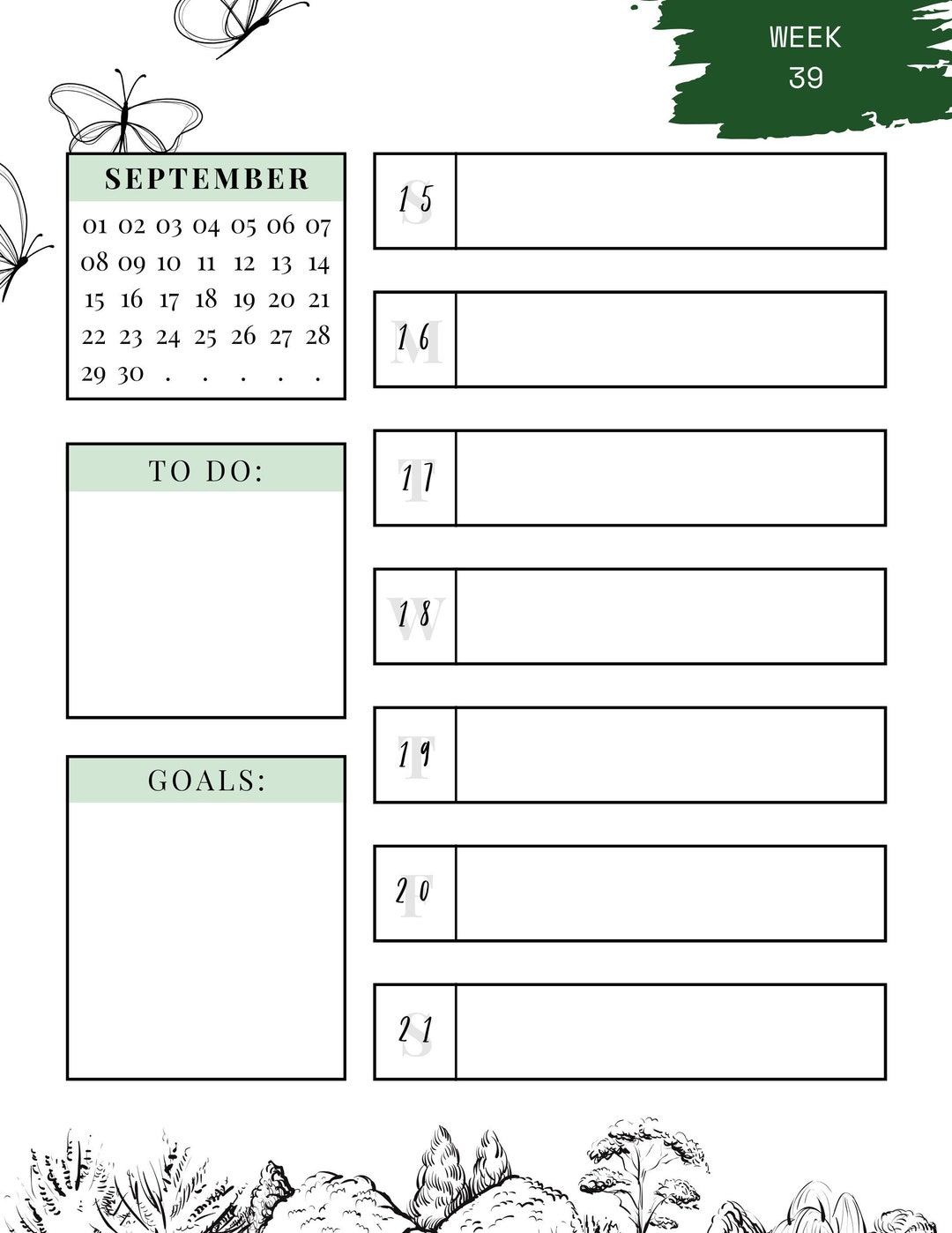 Bullet Journal Template - Digital Download - Etsy