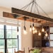 Wood Ladder Chandelier, 10-light Rustic Farmhouse Pendant Light ...