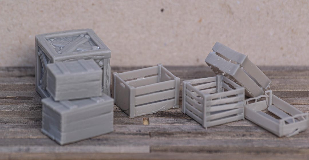 DIY O/S/HO/N Scale Set of Crates CRT-01 - Etsy