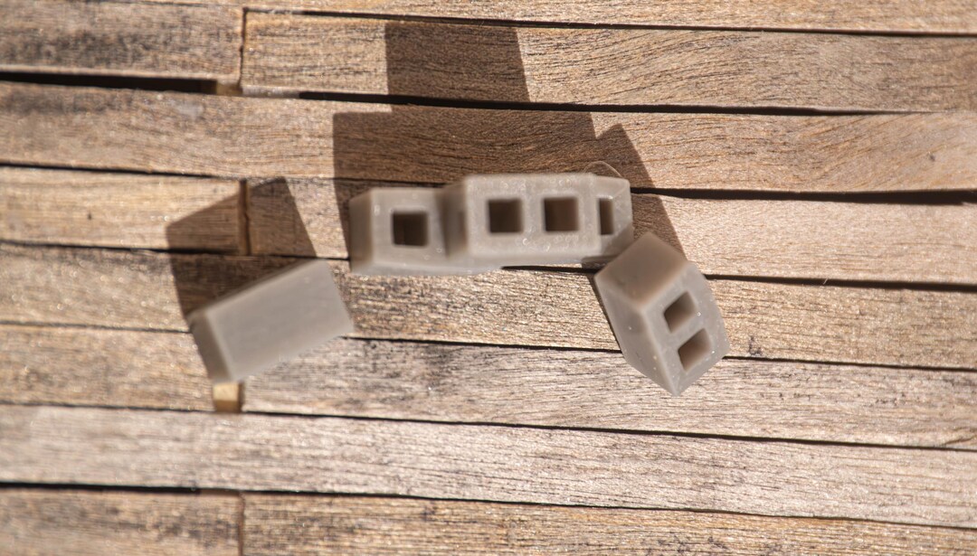 DIY Set of 25+ Cinder/concrete Blocks (2 Holes) in G/O/S/HO (1/22.5, 1/ ...