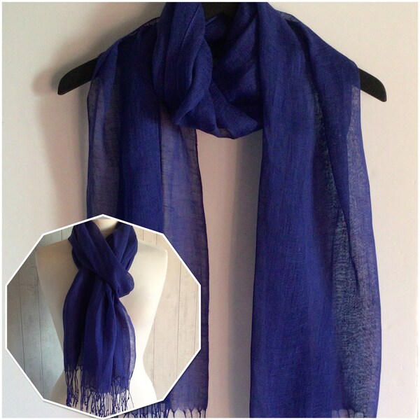 Blue Scarf - Etsy
