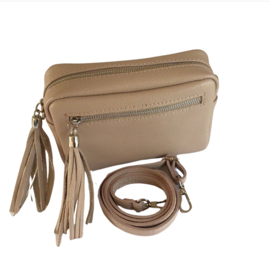 Beige Bag, Beige Crossbody Leather Bag, Beige Bags, Genuine Leather ...
