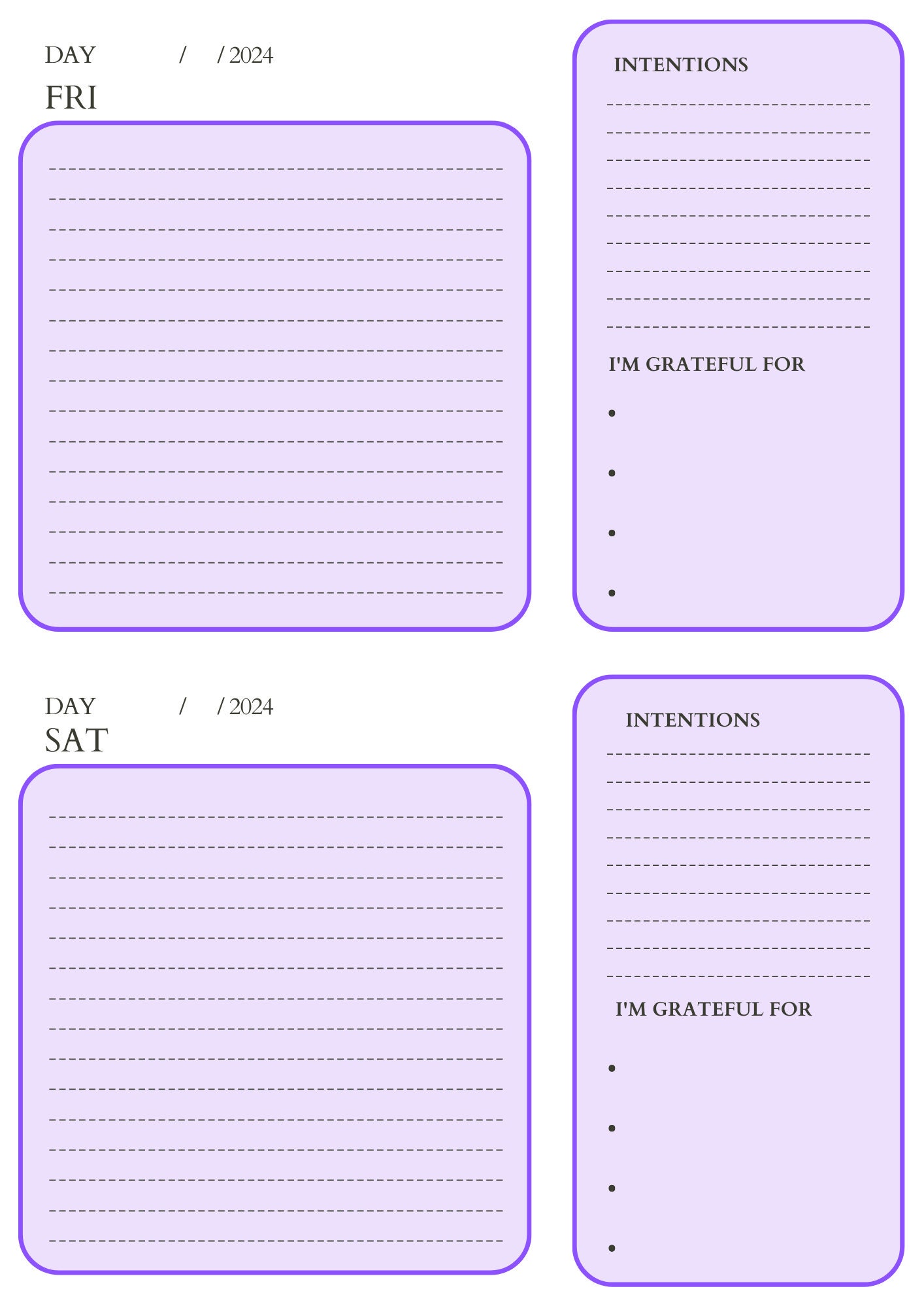 2024 Weekly Planner, Printable PDF Planner, Minimal Planner Digital ...
