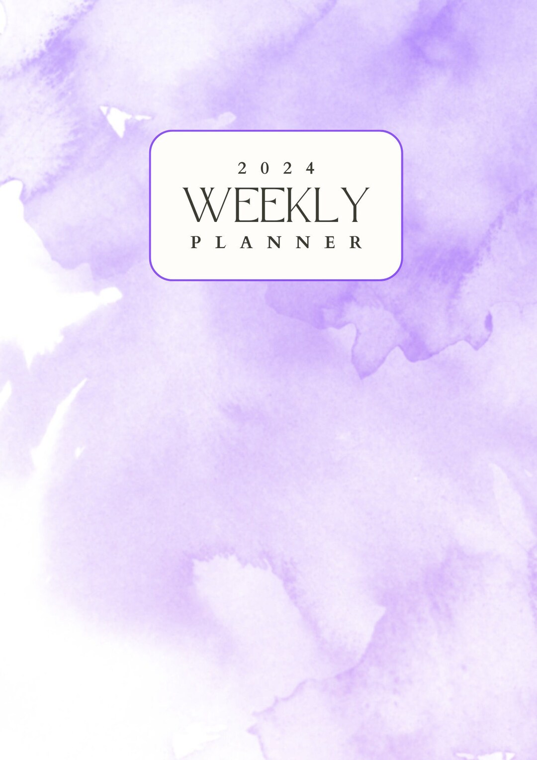 2024 Weekly Planner, Printable PDF Planner, Minimal Planner Digital ...