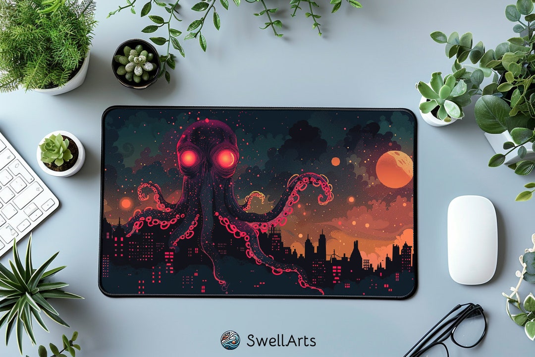 Lovecraftian Monster Mouse Pad in Vector Style Available in 13.6x13.8 ...