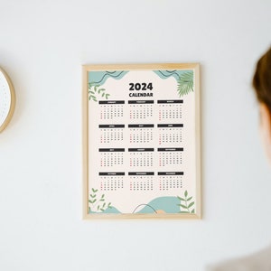 Digital Calendar for 2024, Organize Your Year, Artful Timekeeping, Year ...
