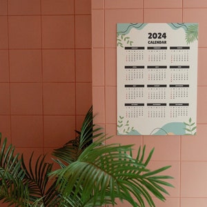 Digital Calendar for 2024, Organize Your Year, Artful Timekeeping, Year ...