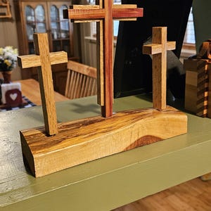 3 Wooden Crosses - Etsy