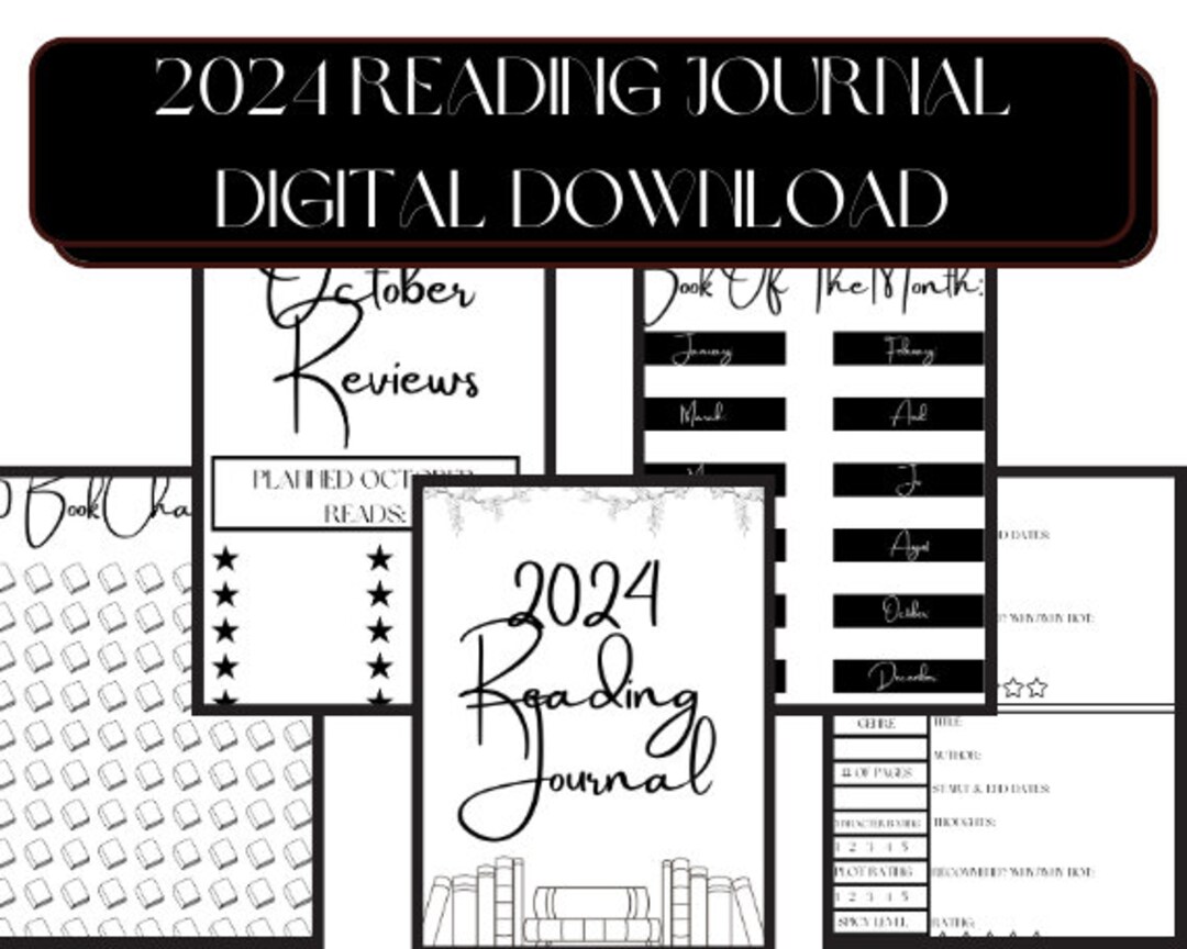 2024 Reading Journal Digital Download Print at Home 2024 Reading ...
