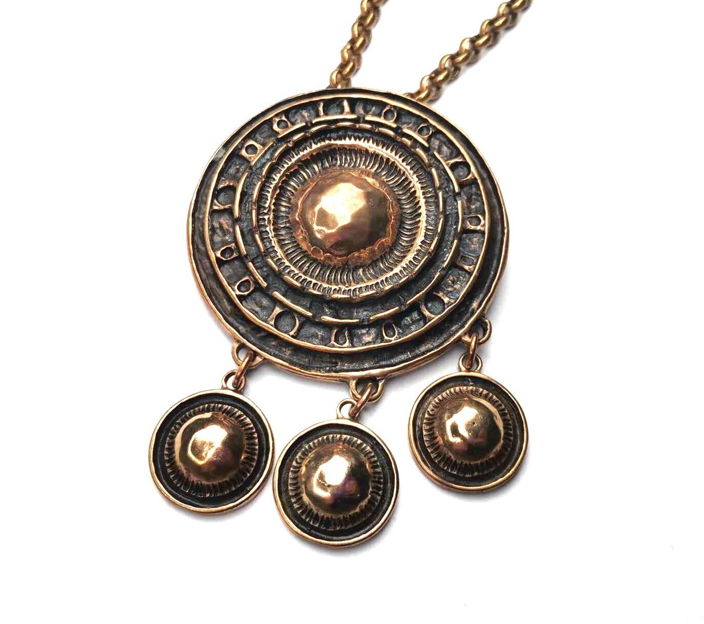 David Andersen Necklace Pendant Vtg Design Norway Bronze Brooch UNI D-A ...