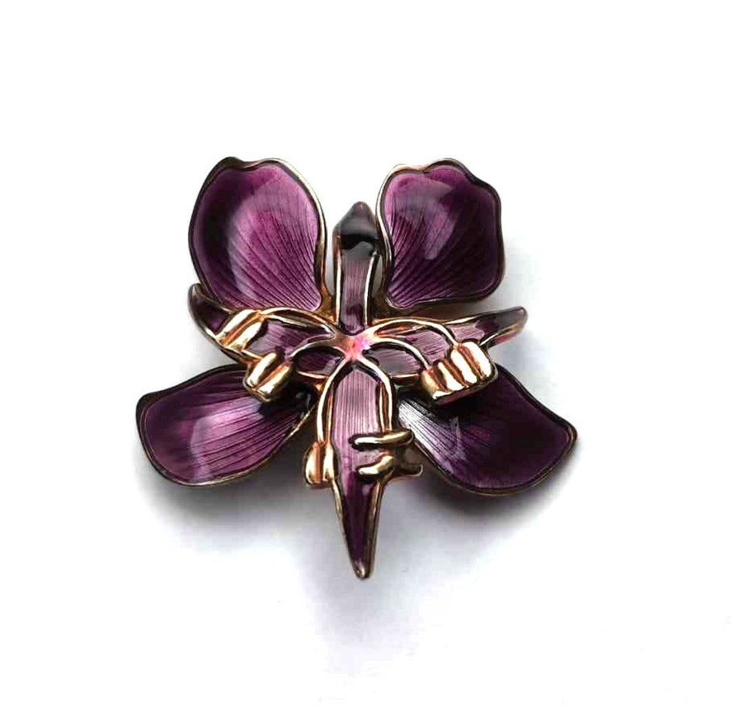 David Andersen Brooch Sterling Silver Enamel Goat Rams Flora Pin Kikki ...