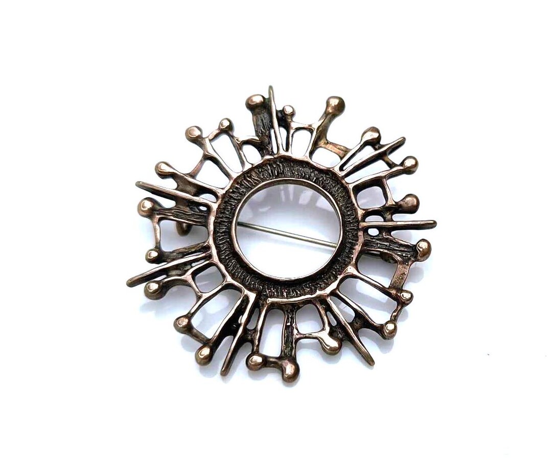 David Andersen Brooch Vtg Norway Bronze Pin UNI D-A Scandinavian Unn ...