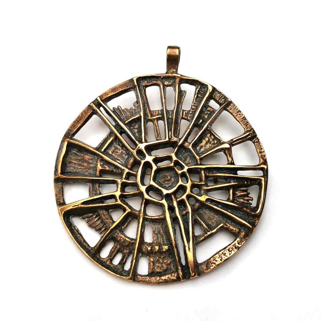 Vintage David Andersen Bronze Pendant Brooch - Unn Tangerud Design - Etsy