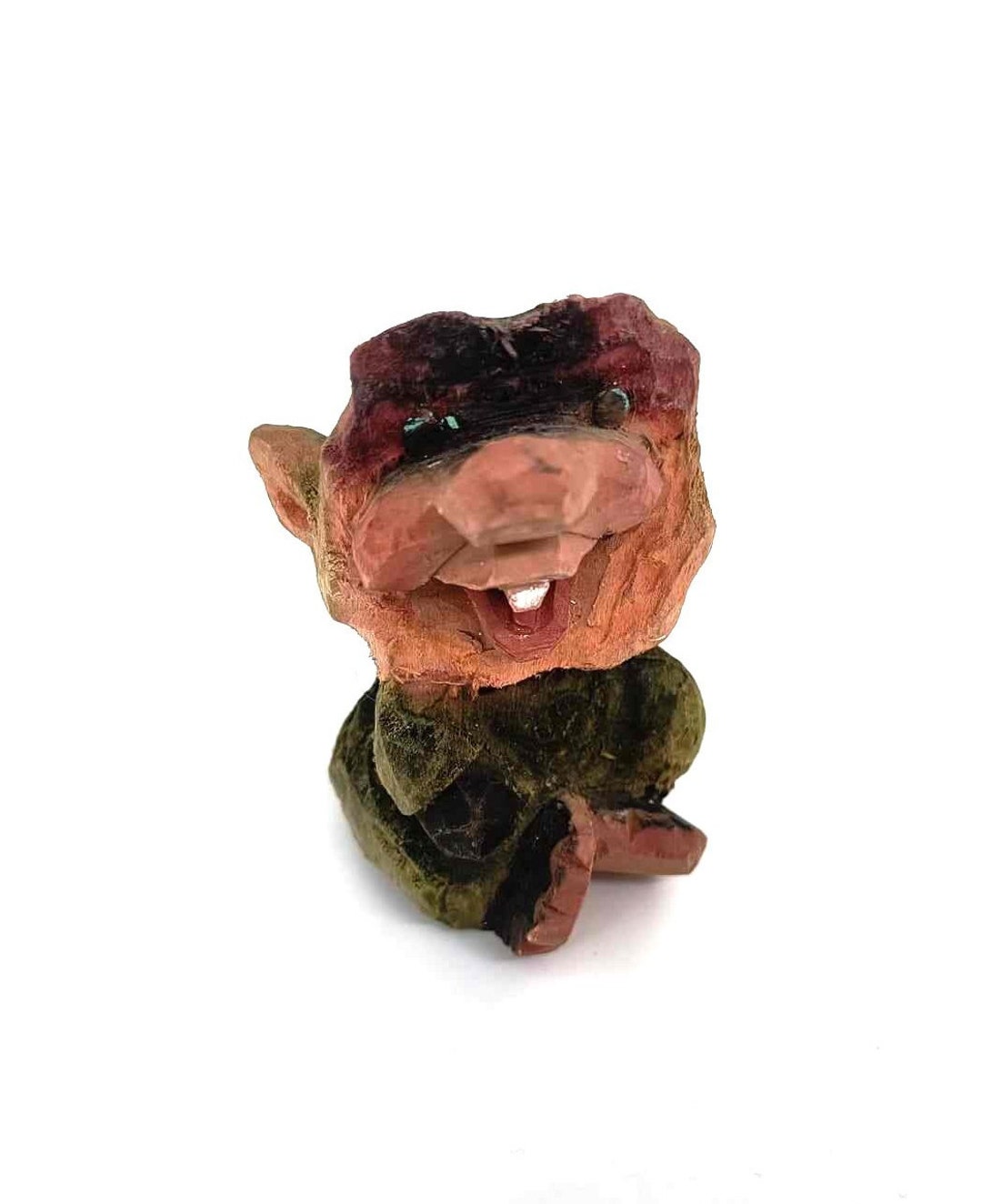 Henning Hand Carved Wood Troll 1950-60s Folk Art Norwegian Scandinavian ...