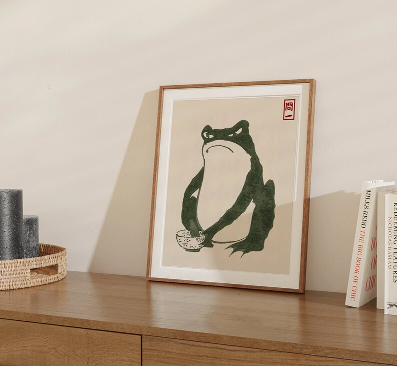 Japanese Frog Print, Set of 3, Matsumoto Hoji Vintage Frog Poster ...