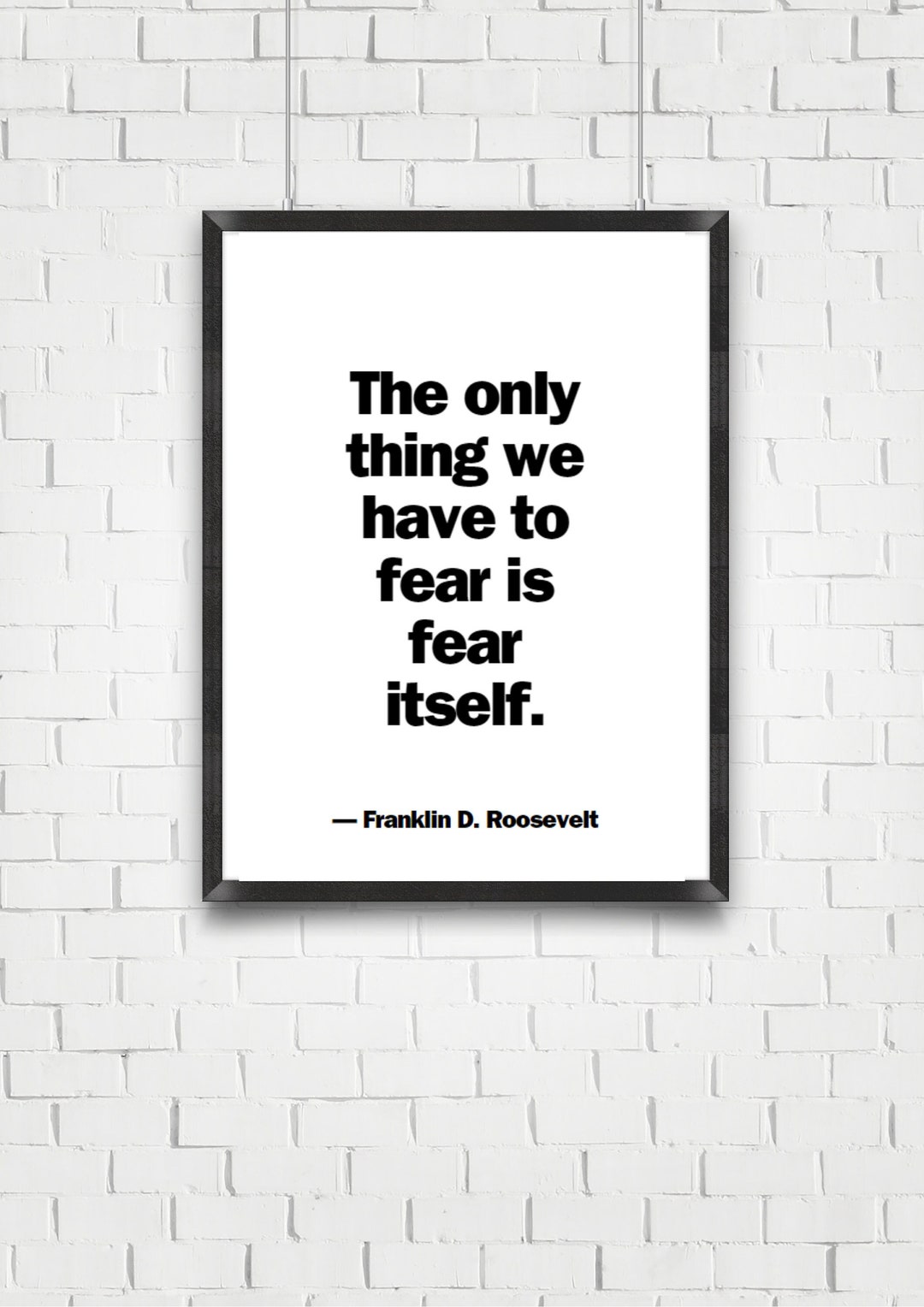 Roosevelt Fear Quote, Wall Art, Poster, Digital Download, Positive ...